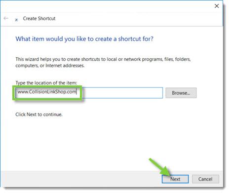 Creating a CollisionLink Shop Desktop Icon – CollisionLink Help Center