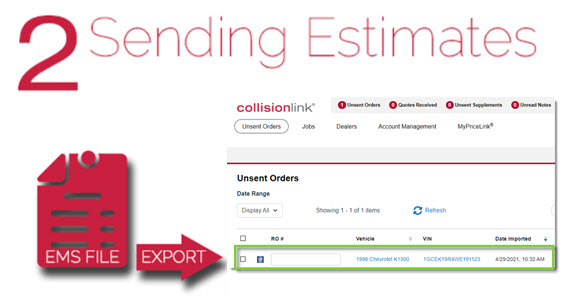 Sending/Exporting New Estimates From Your EMS to Create Orders in ...