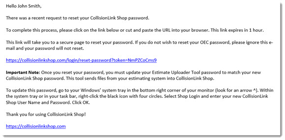 CollisionLink Shop: Forgot Your Username and/or Password ...