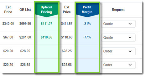 Sending Orders with Upfront Pricing in CollisionLink Shop ...