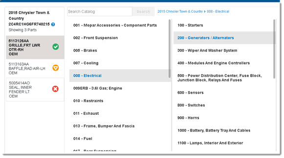 CollisionLink Plus: Navigating the OEM Catalog – CollisionLink Help Center
